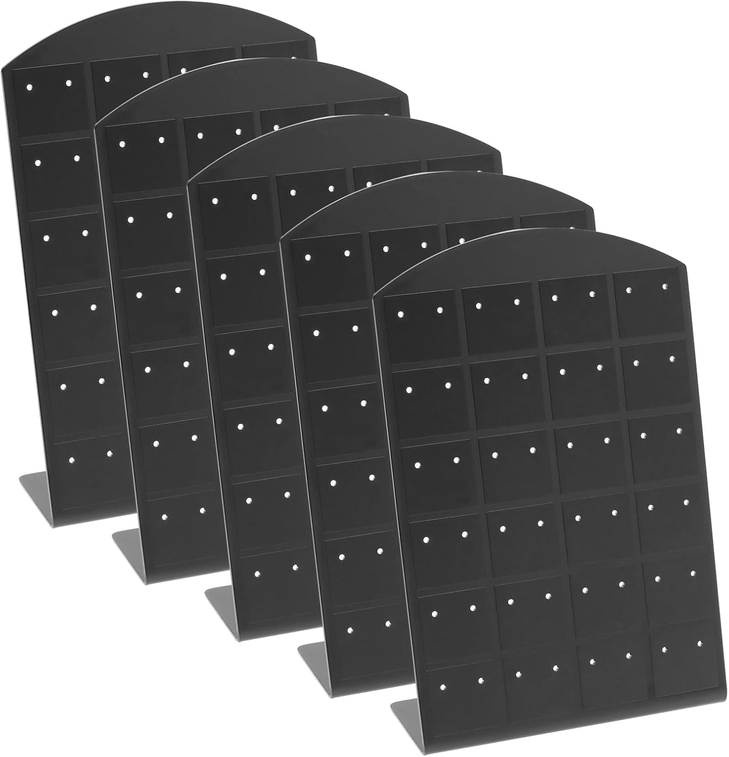 Earring Rack, 5pcs 48 Holes Plastic, L-Shaped Earring Display Board ...