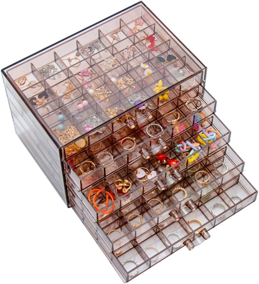 Earring Storage Box Organizer, Acrylic Jewelry Storage Box Holder 5 ...