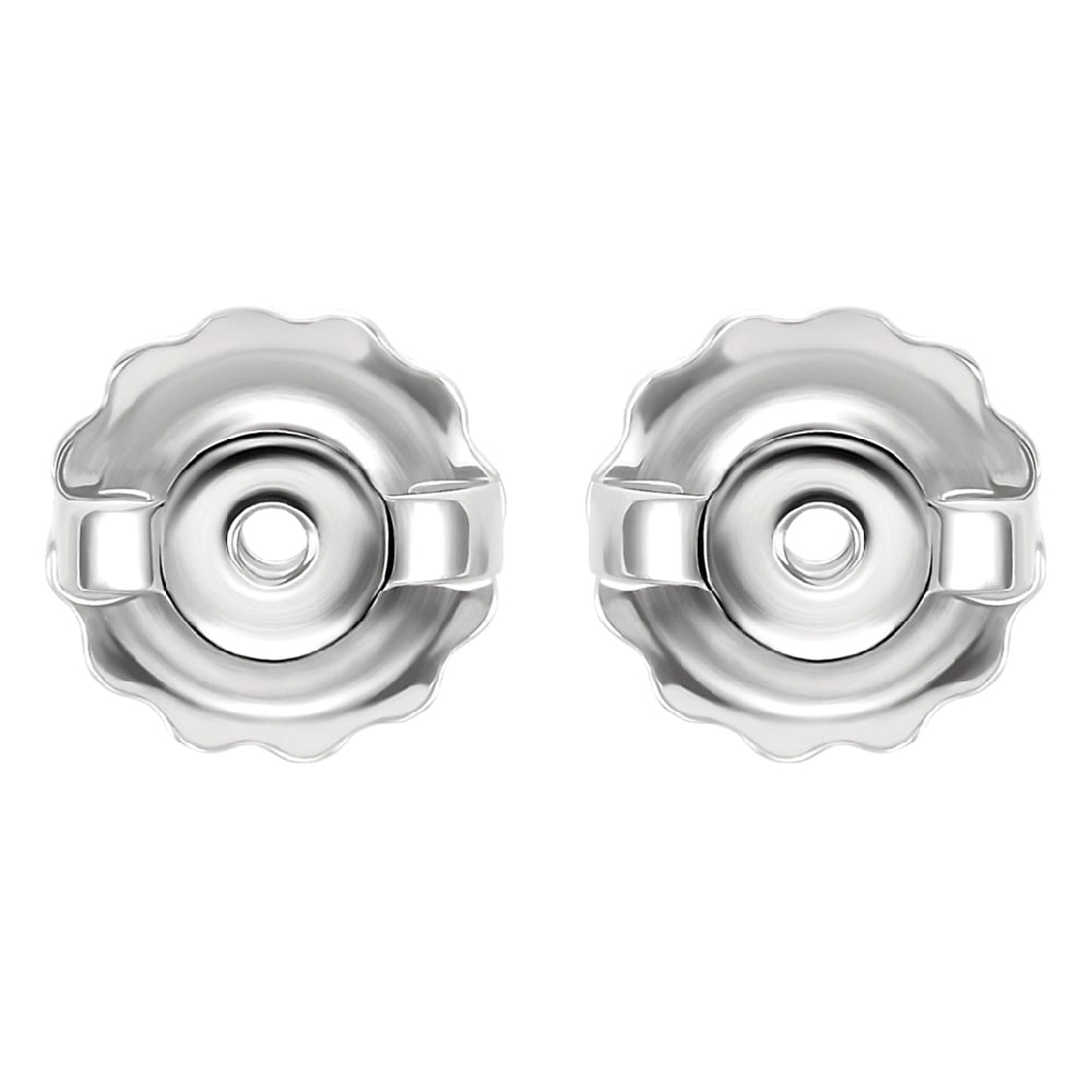 Earrings Backs Replacements 14K White Gold By Glitz Design Threaded ...