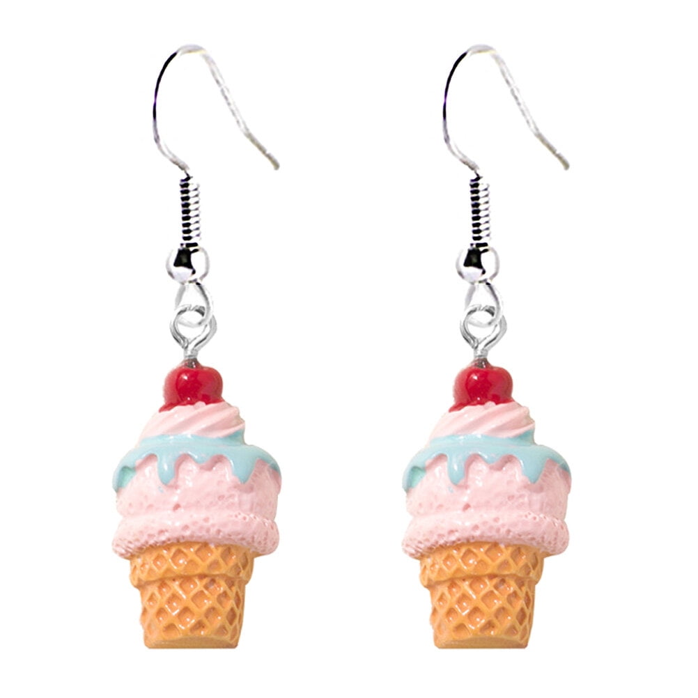Earrings Drop Tea Funny Bubble Dangle Boba Creative Cream Ice Drink ...