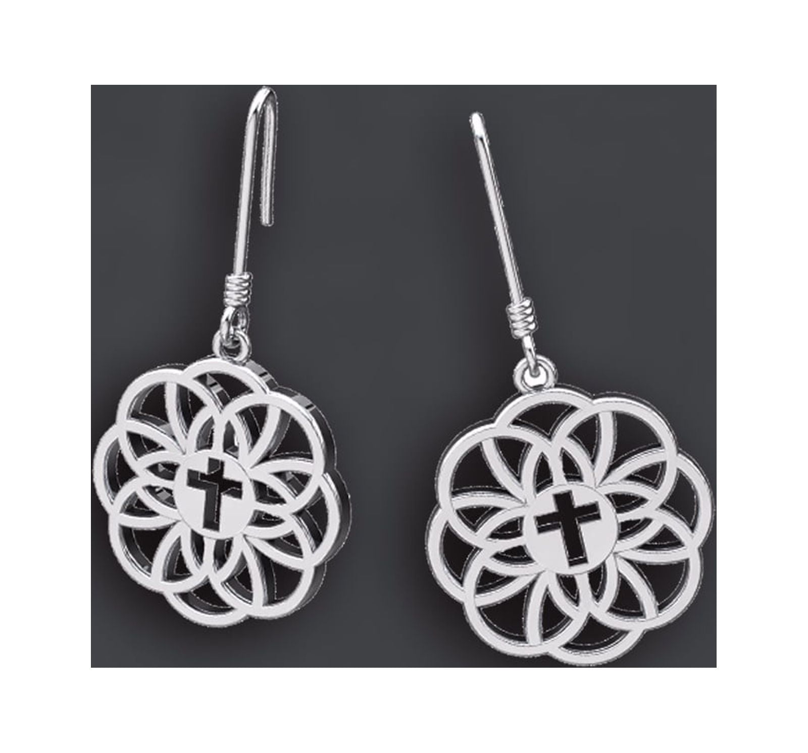 Earrings-Flourish Cross - Walmart.com