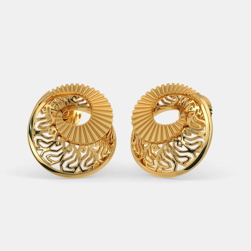 Earrings In 18k Yellow Gold 4.989 Gram - Walmart.com