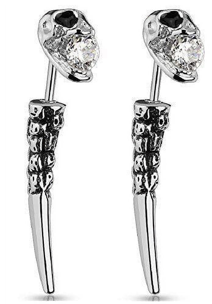 Earrings Rings Cheater Plug Skull Fake Taper Surgical Steel 16g Sold as ...