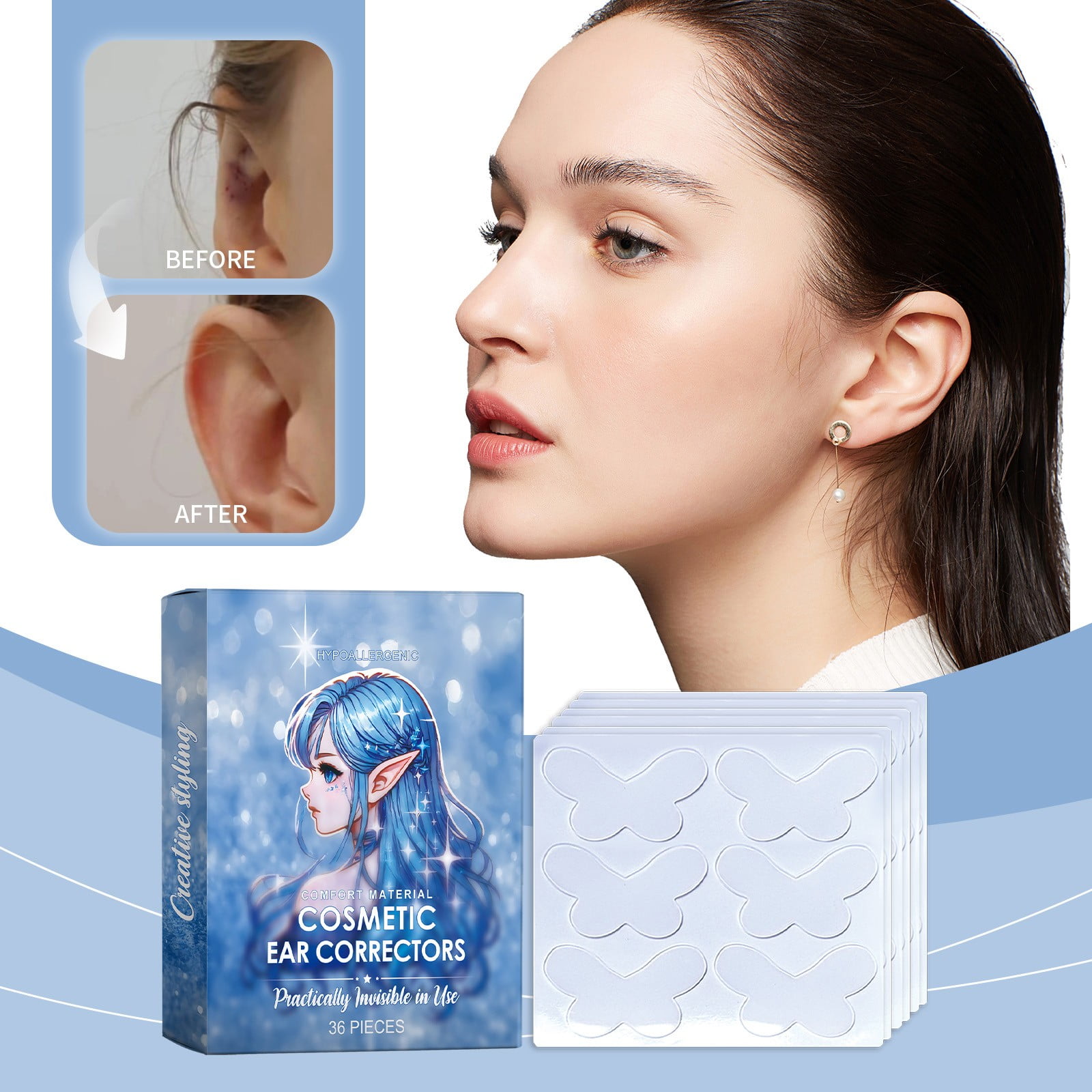 Ears Cosmetic Ear Correctors, Behind Ear Adhesive Ear Corrector For ...