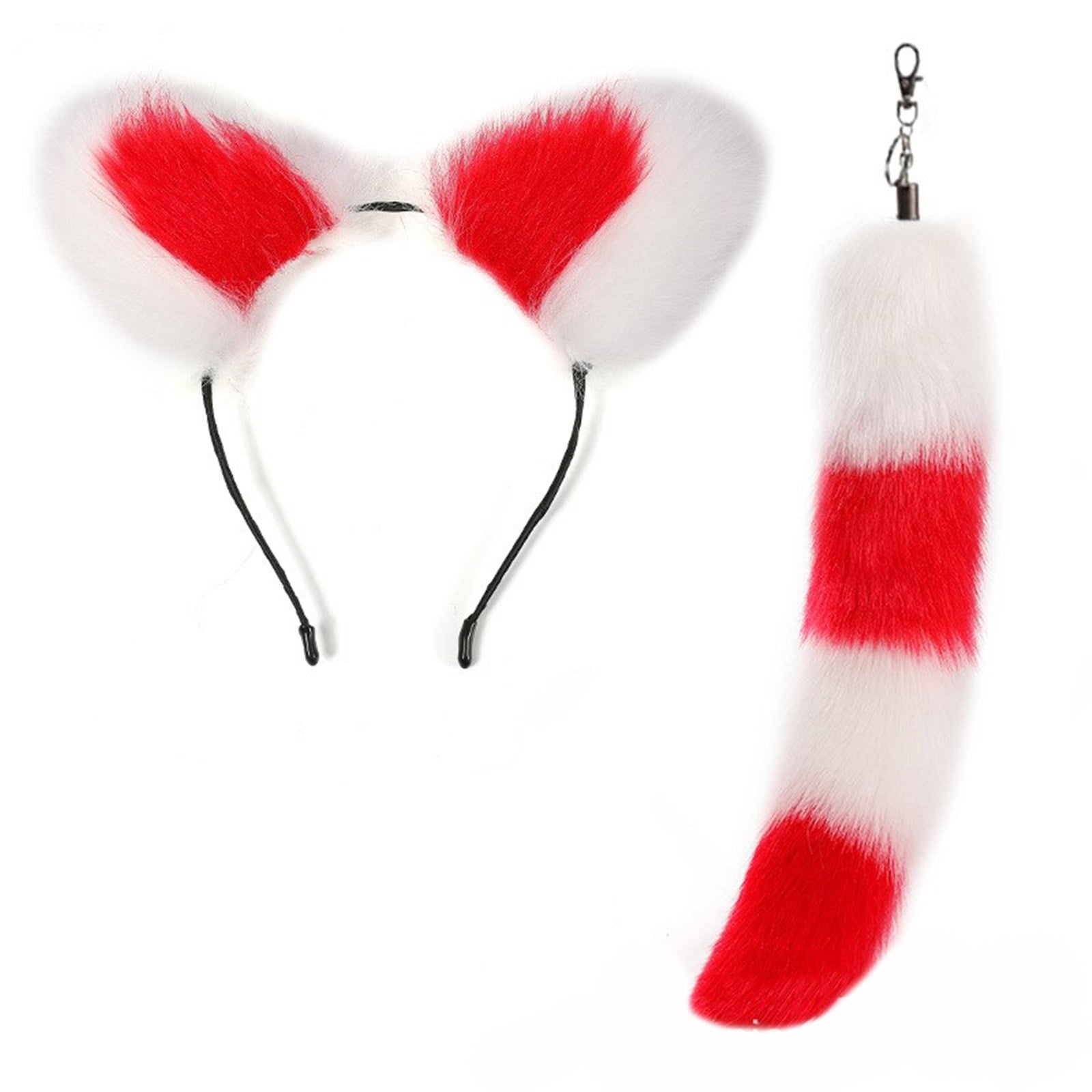 Ears Headband and Faux Tail Keychain Elegant Cosplay Accessories ...