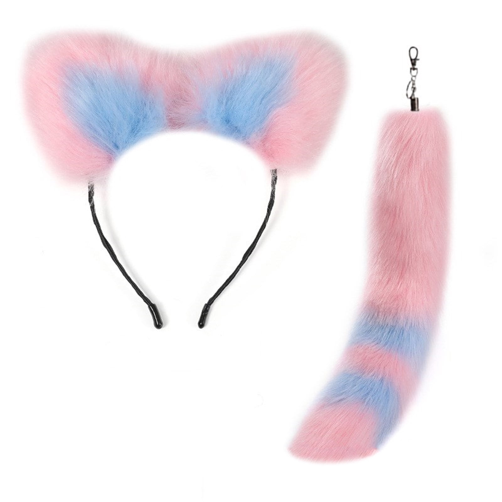 Ears Headband and Faux Tail Keychain Elegant Cosplay Accessories ...