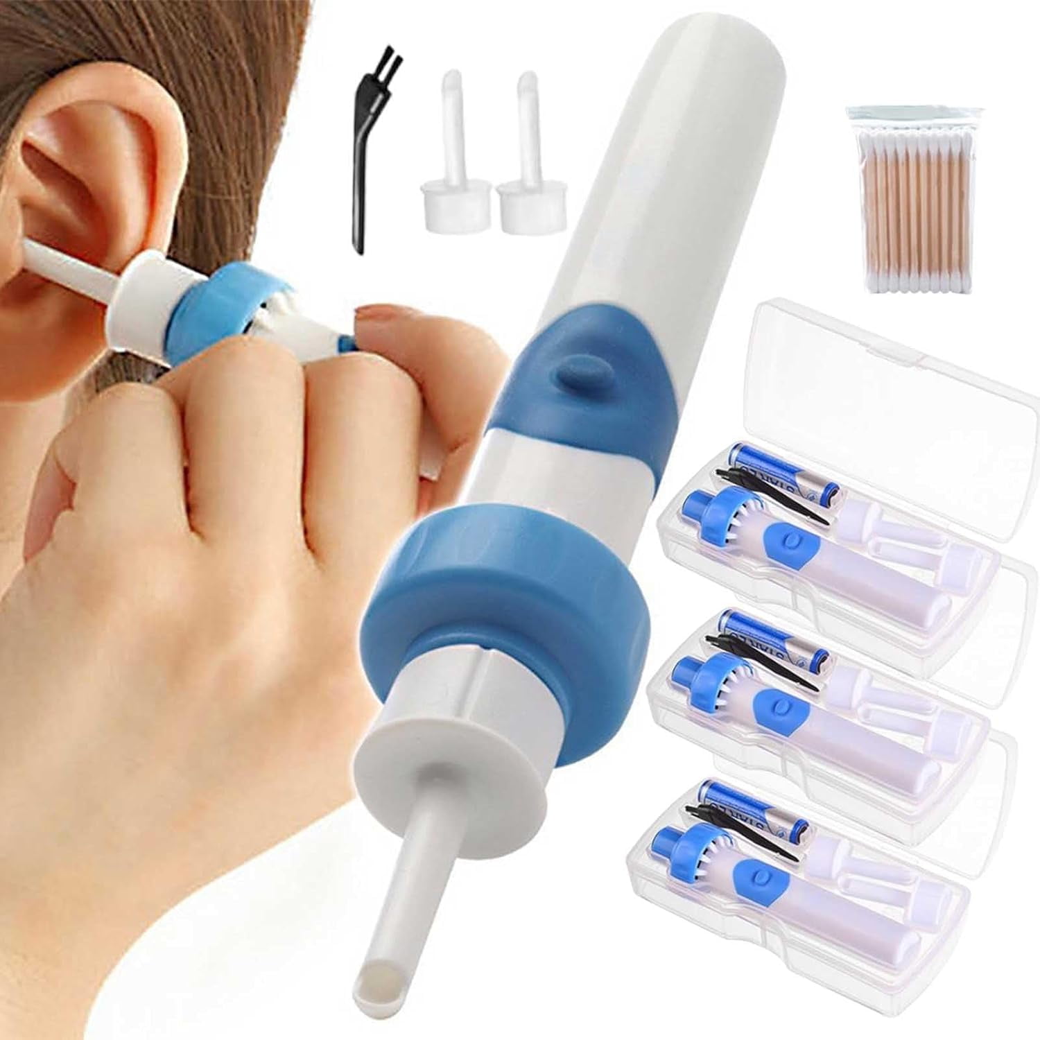 Earsavvy Ear Wax Removal Tool, Ear Savvy Vacuum, Cordless Earsavvy ...