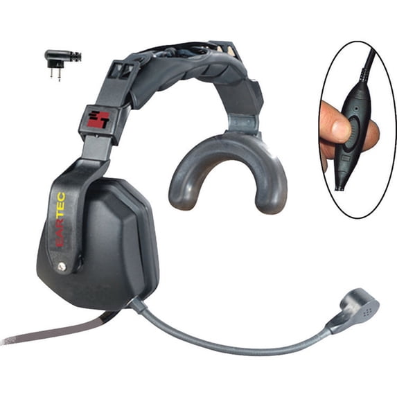 Eartec Ultra Single-Ear Heavy Duty Inline PTT Headset with Mic and ...