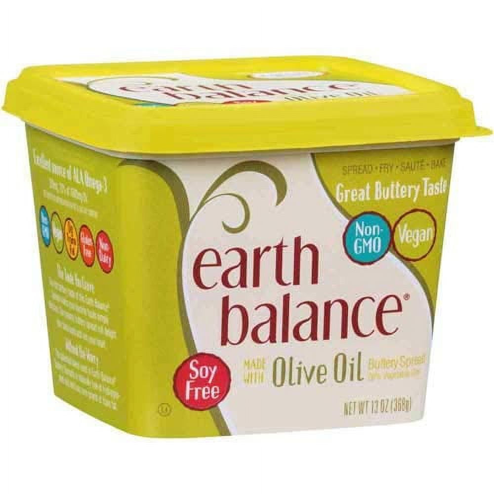 Earth Balance Extra Virgin Olive Oil Buttery Spread, 13 Ounce -- 6 per ...