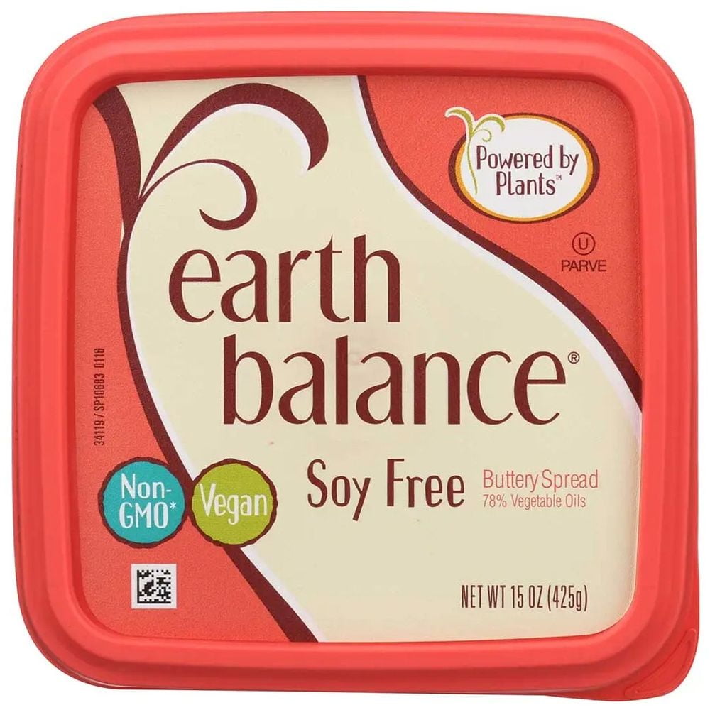 Earth Balance Non-Dairy Vegan Buttery Spread, Plant-Based, Soy-Free, 15 ...