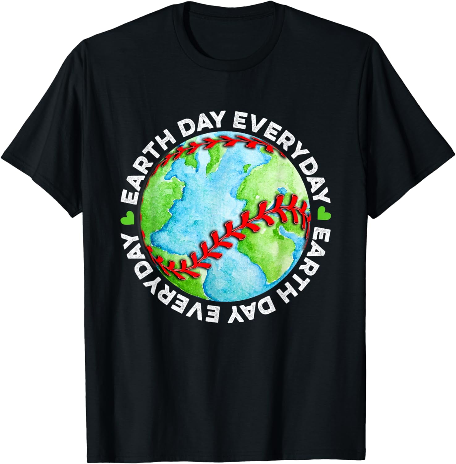 Earth Baseball Earth Day Sports Player Men Girls Women T-Shirt ...