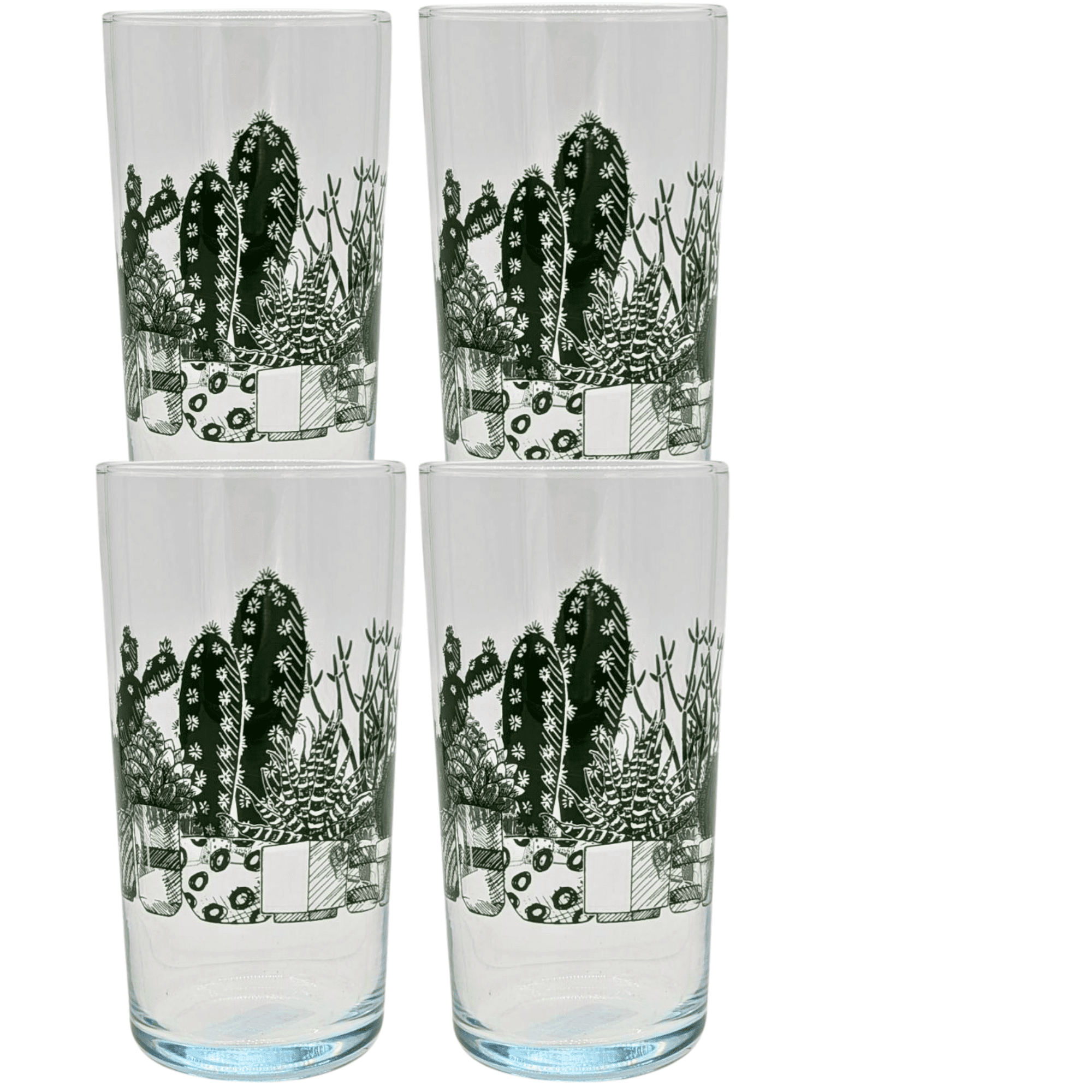 Down to Earth Basics Original Artwork Glasses – 4-Pack, 16.5 oz ...