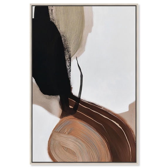 Earth Curve IV Canvas Print Boho Wall Decor by Art Remedy, Silver Frame ...