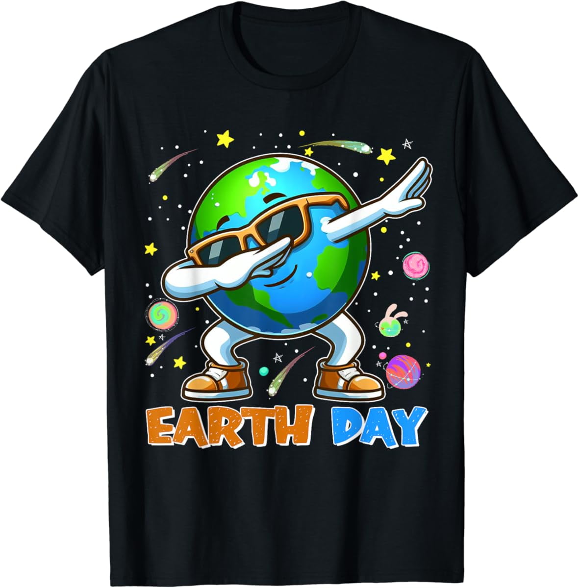 Earth Day 2024 Dabbing Earth Toddler Girls Boys Dab Unisex T-Shirt S ...