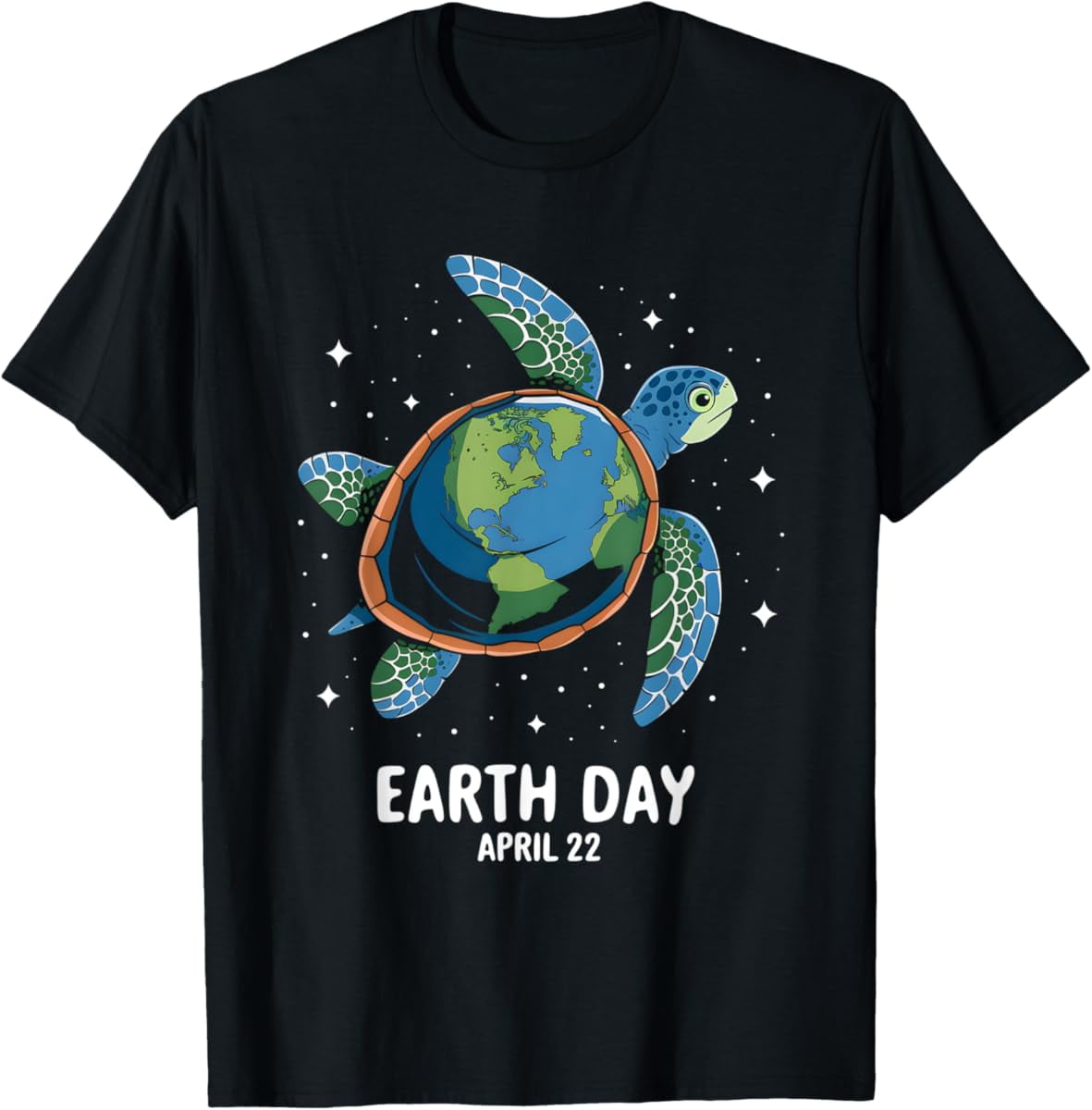Earth Day 2025 Restore Earth Sea Turtle Art Save The Planet Unisex T ...