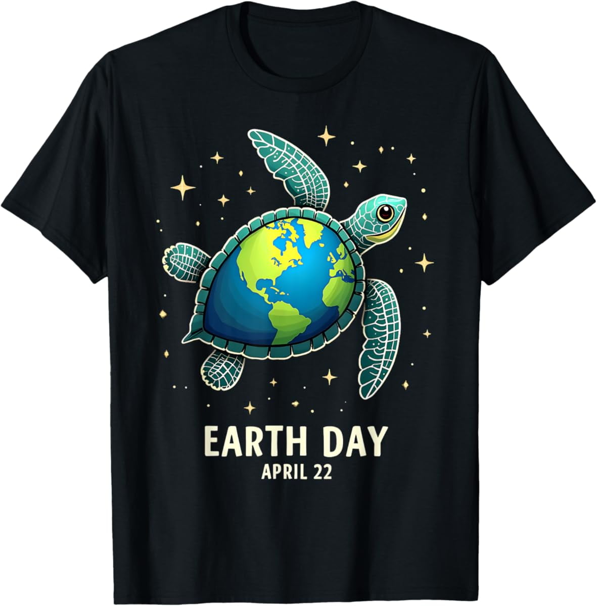 Earth Day 2025 Restore Earth Sea Turtle Art Save The Planet Unisex T ...