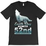 Earth Day 52nd Anniversary 2025 Funny Wolf Environmental Graphic H14024 ...