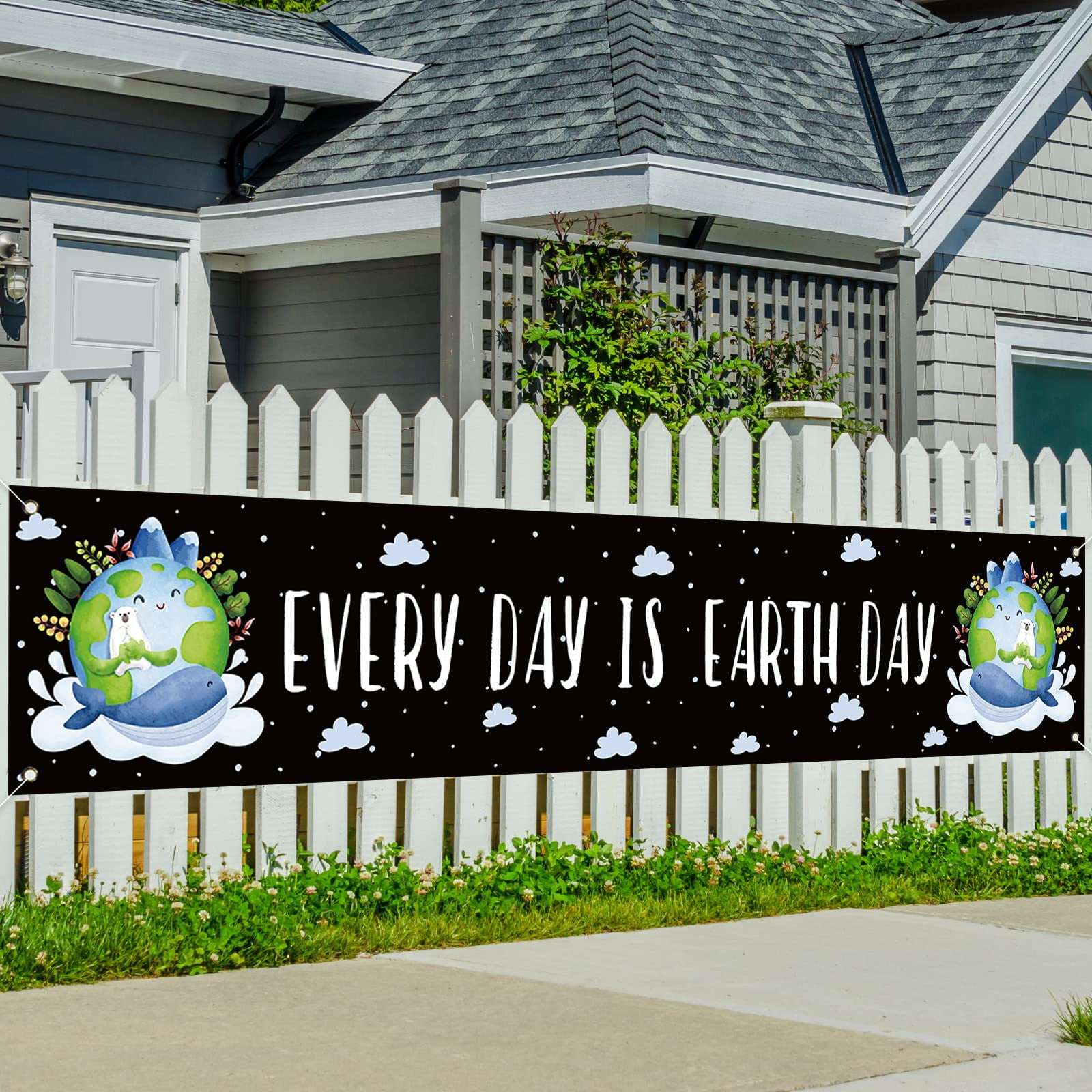Earth Day Banners for Fence Yard Lawn Every Day Is Earth Day Banners ...