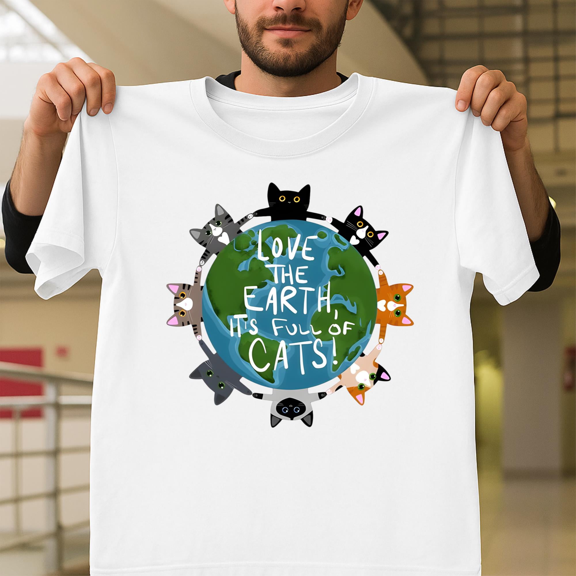 Earth Day Cats Cute Animal Lover Environmental Planet, Awareness Graphic V40676, for Men and ...