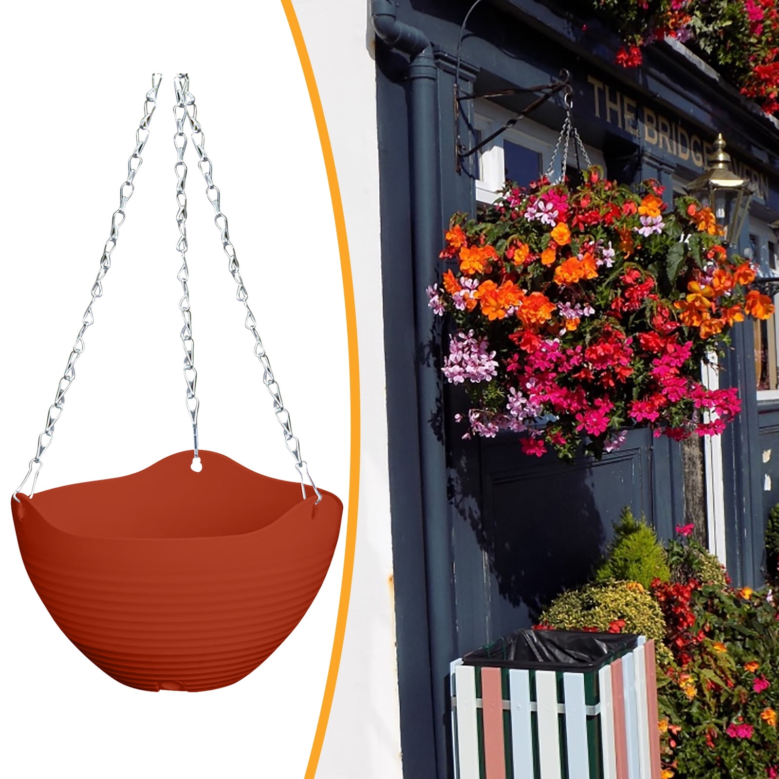 Memorial Day Clearance Dual-pots Design Hanging Planters, Self-Watering ...