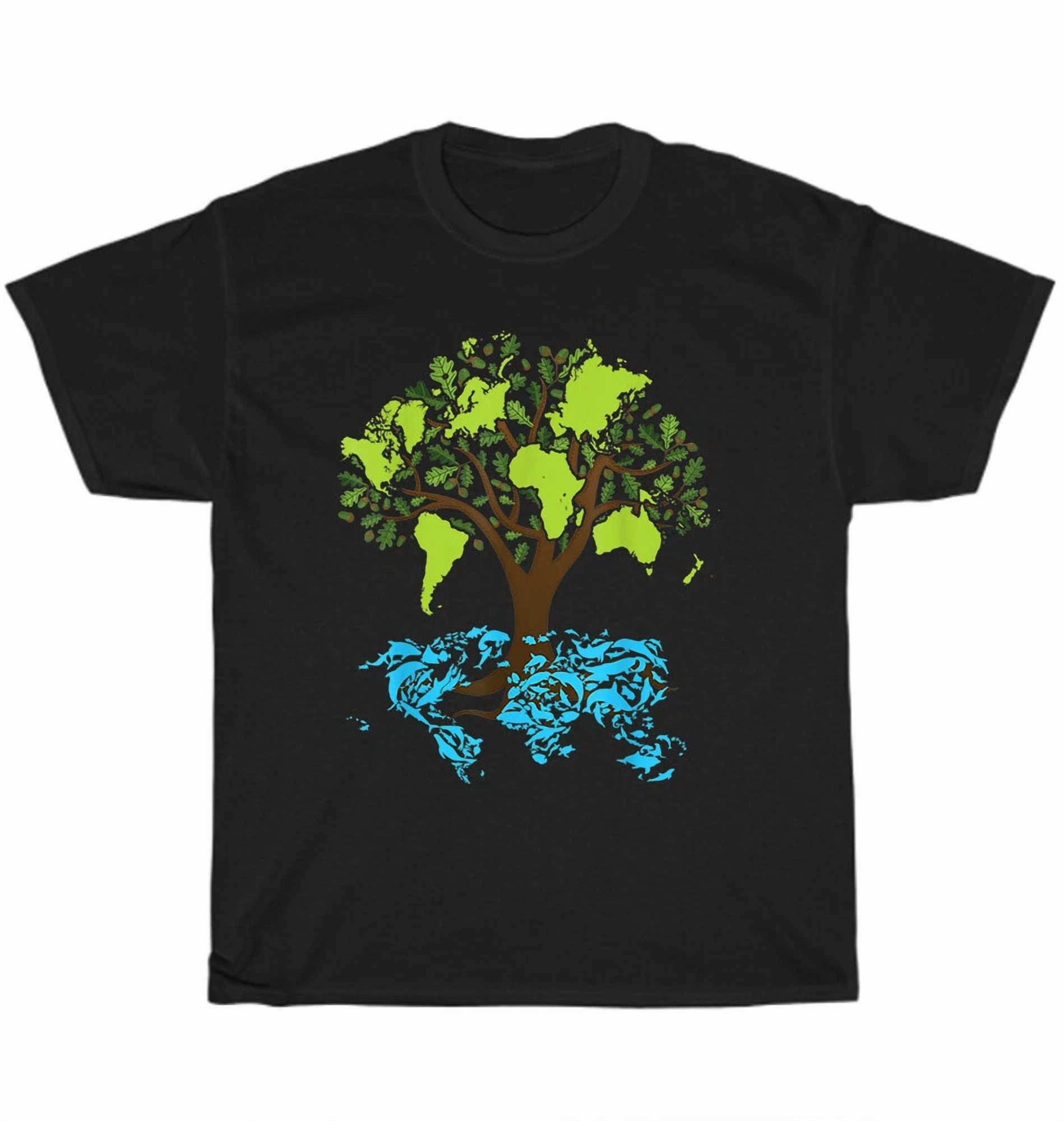 Earth Day Ecology Nature Planet Tree Environmental Science Art Unisex T ...