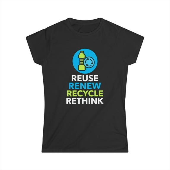 Earth Day Environmental Symbol Reuse Renew Rethink Environment Womens ...