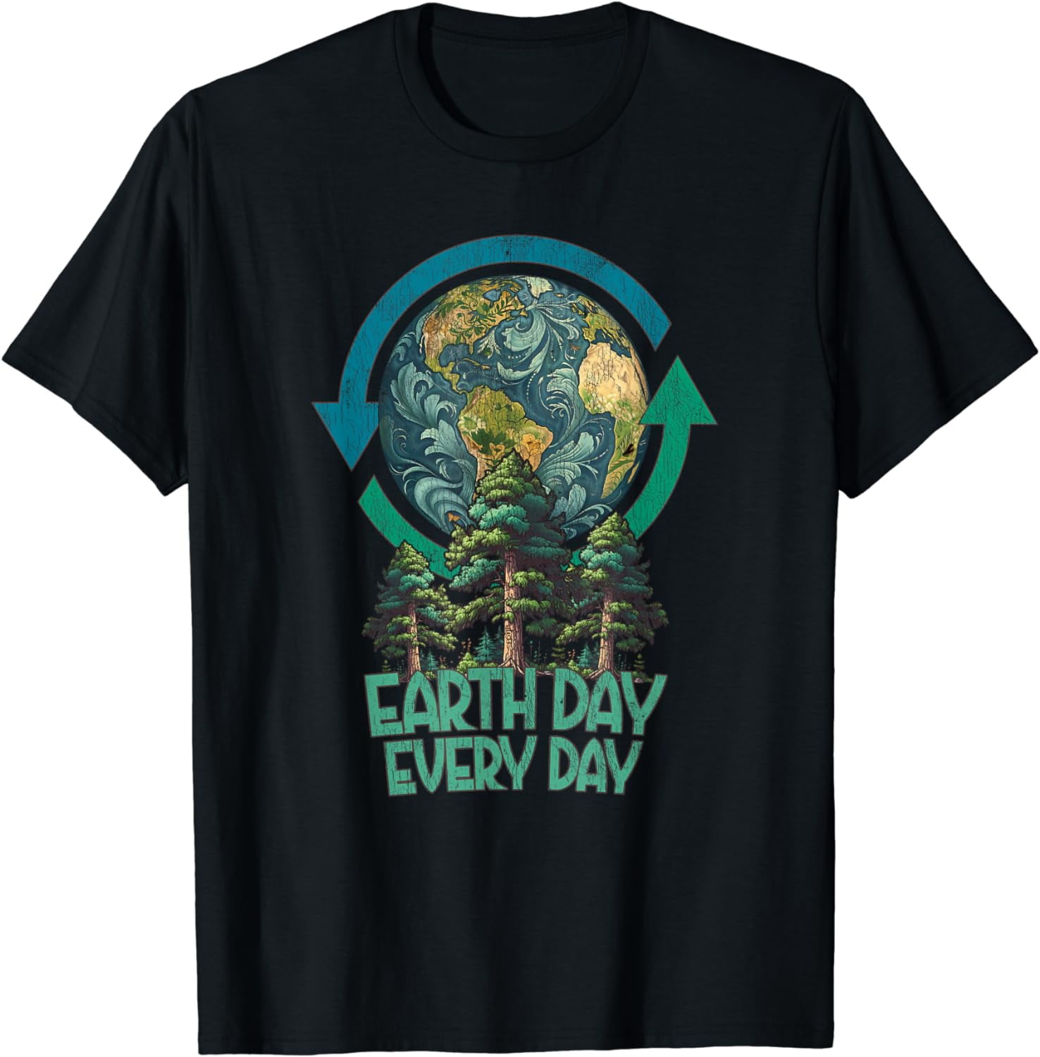 Earth Day Every Day Tree Hugger Arbor Day Vintage T-Shirt - Walmart.com