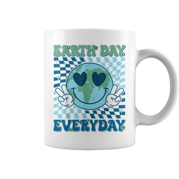 Earth Day Everyday Groovy Hippie Planet Anniversary Coffee Mug ...