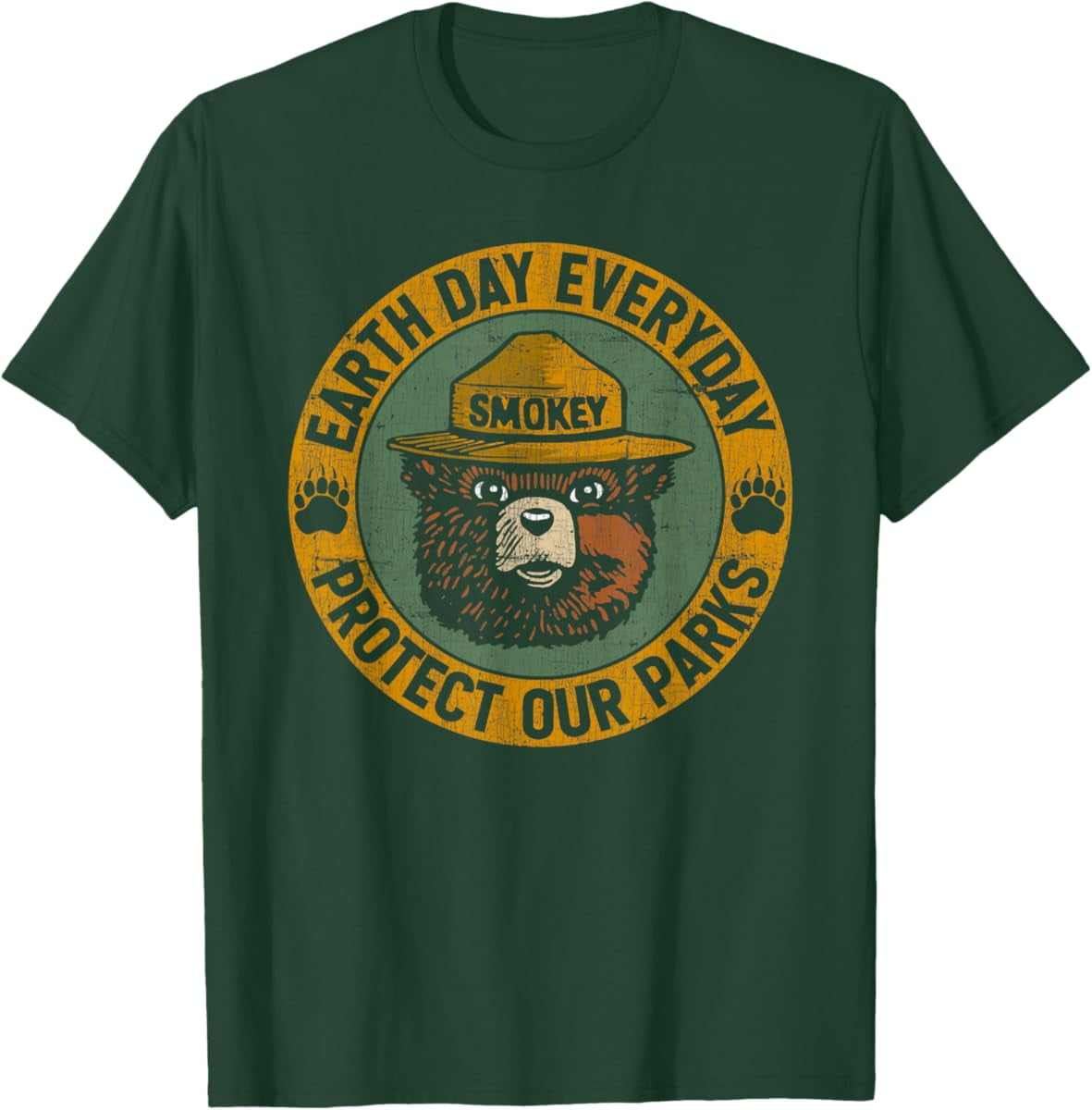 Earth Day Everyday Protect Our Parks Bear Vintage T-Shirt - Walmart.com