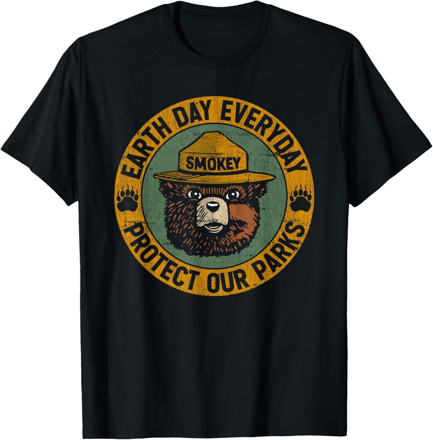 Earth Day Everyday Protect Our Parks Bear Vintage T-Shirt - Walmart.com