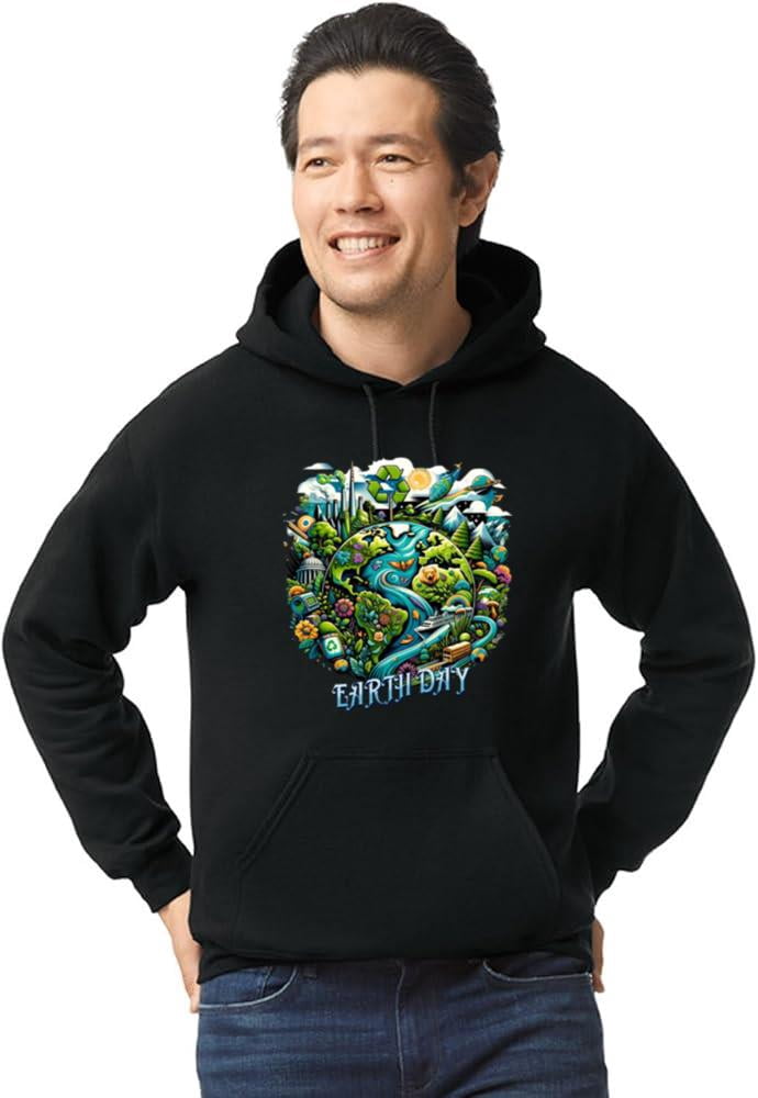 Earth Day Hoodie for Earth Lovers and Eco-Friendly Fashion, for men ...