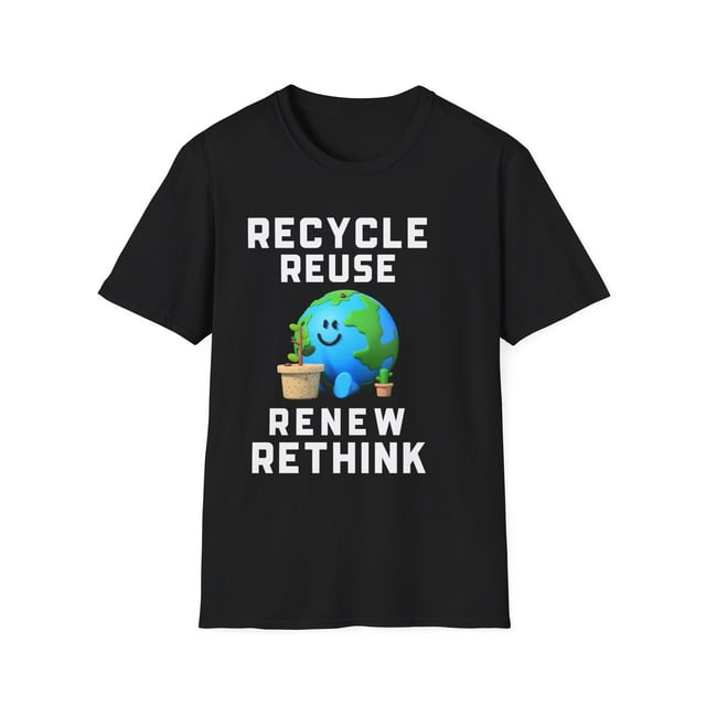 Earth Day Recycling Symbol Reuse Renew Rethink Recycle Shirts for Men ...