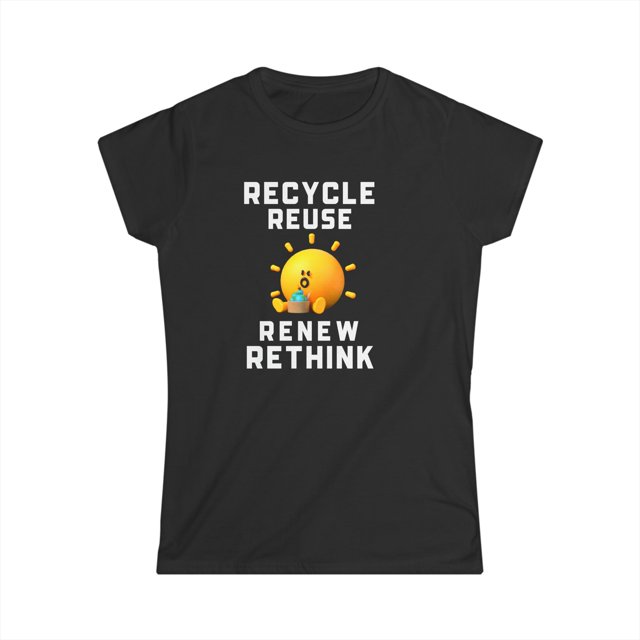 Earth Day Recycling Symbol Reuse Renew Rethink Recycle Shirts for Women ...
