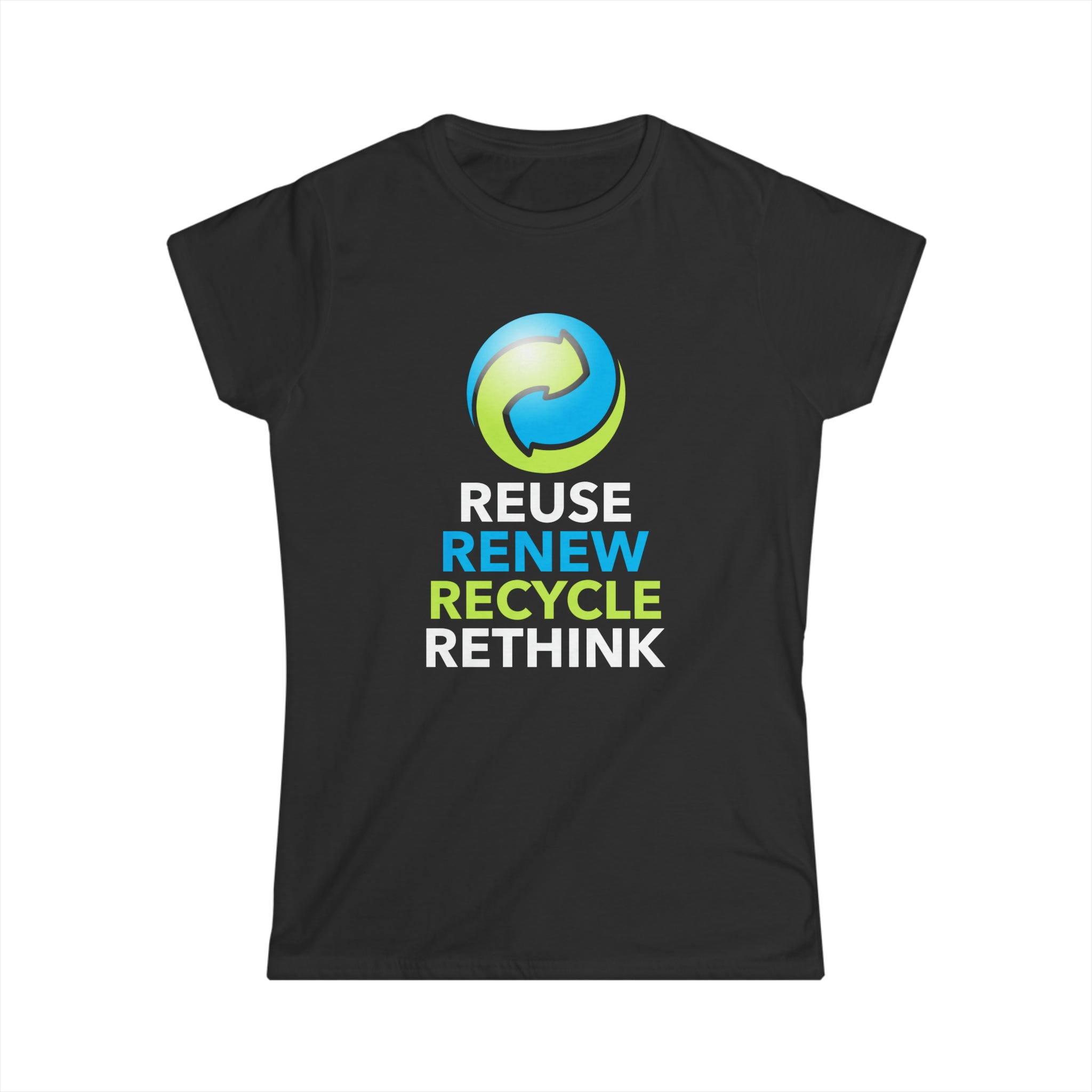 Earth Day Recycling Symbol Reuse Renew Rethink Recycle Women Tops ...