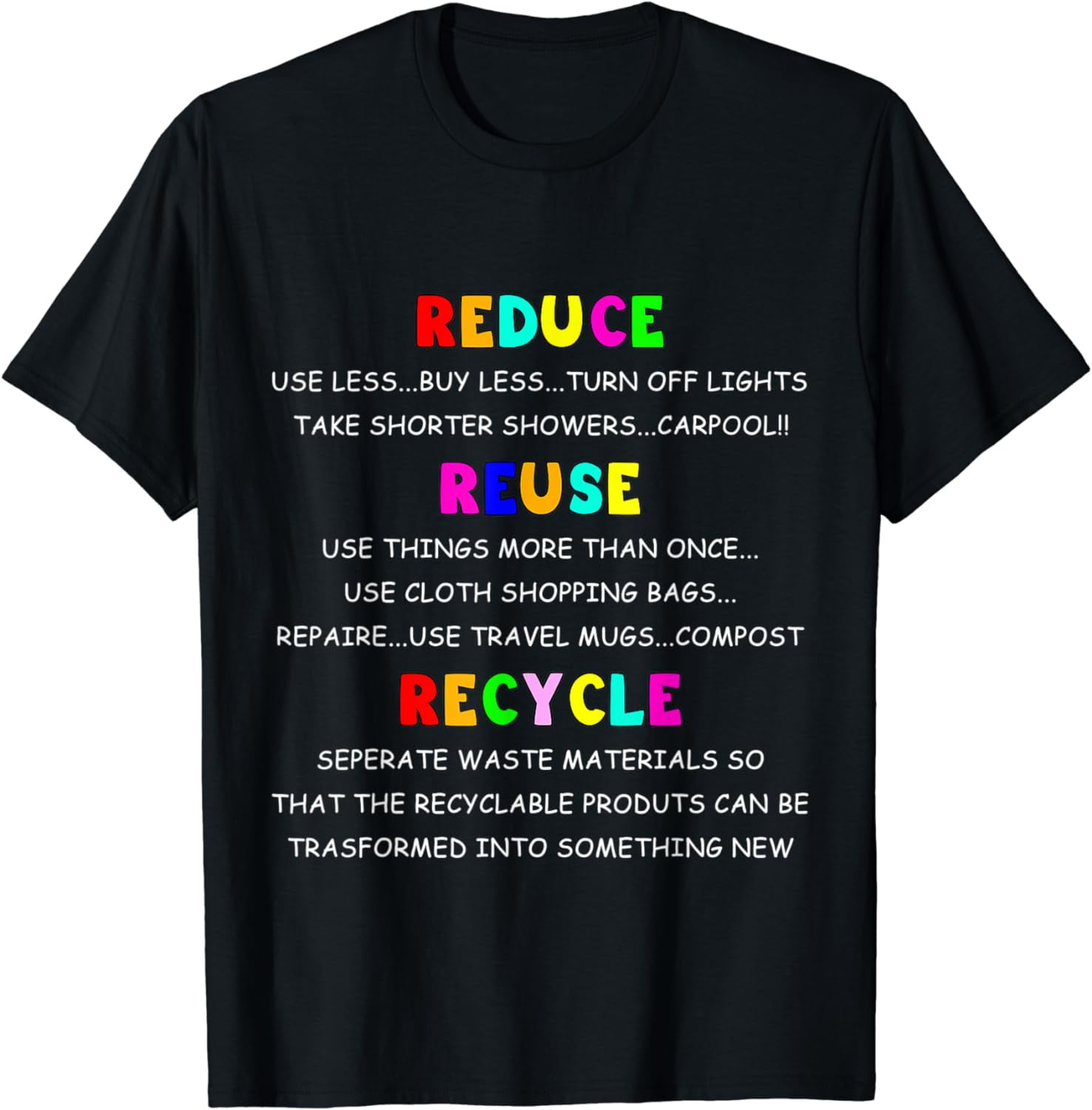 Earth Day Reduce Recycle Reuse 2021 T-Shirt - Walmart.com