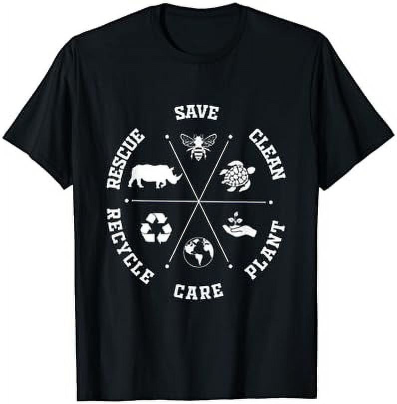 Earth Day Save Bees Rescue Animals Recycle Plastics T-Shirt Vintage Tee ...
