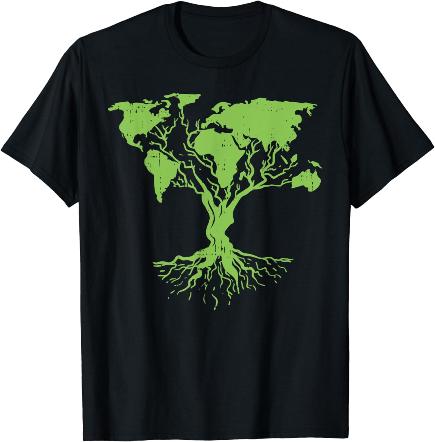 Earth Day Shirt Cute World Map Tree Pro Environment Plant T-Shirt ...