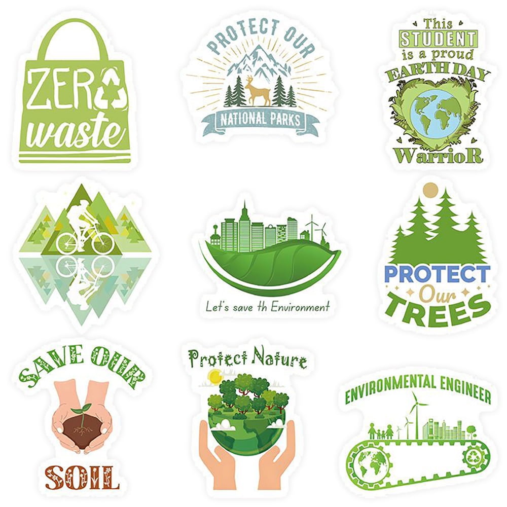 Earth Day Stickers Set Environmental Protection Decals Earth Day Party ...