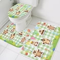The Earth Dial Mouse Day Bathroom Rugs Set Cute Triangular Flags ...