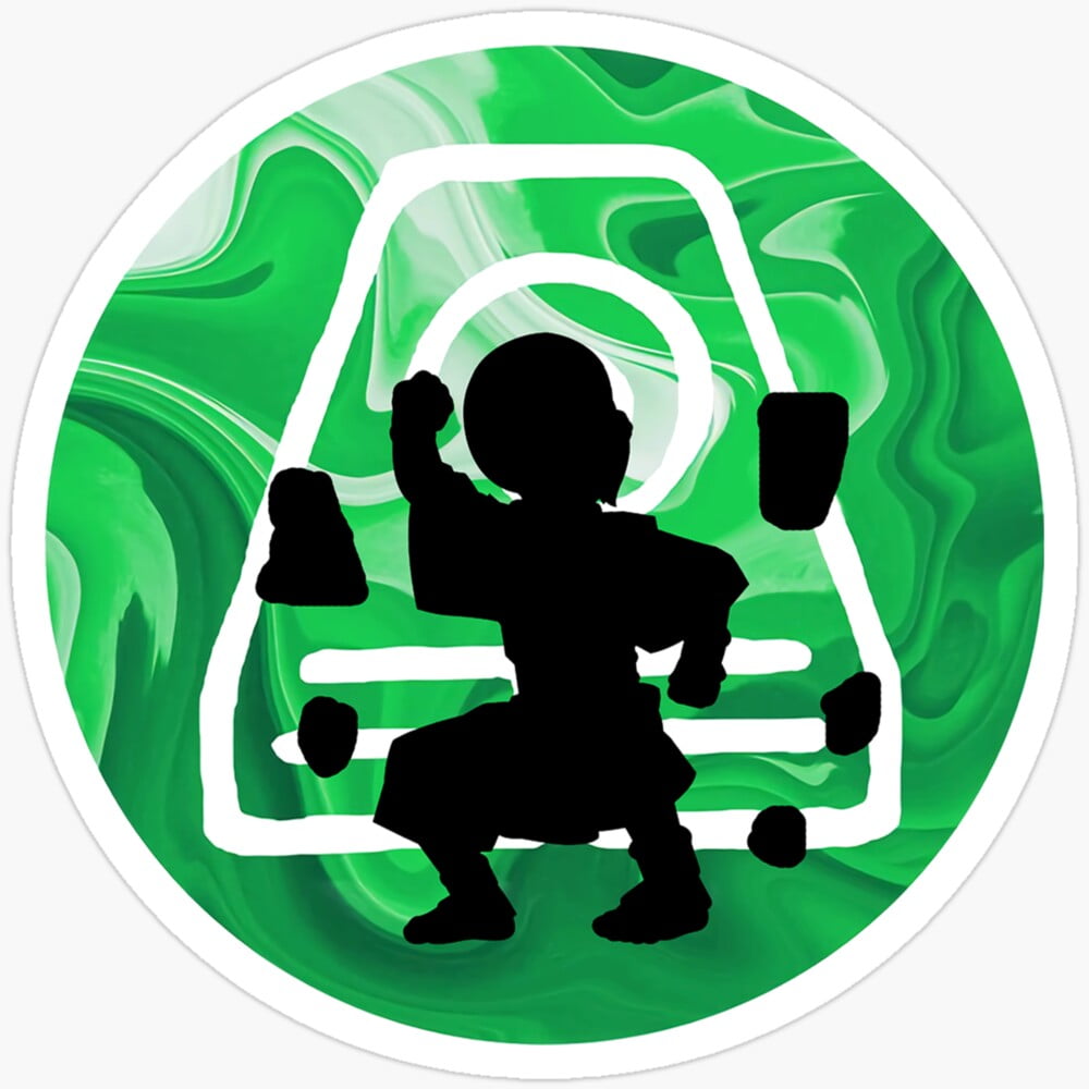 Earth Element Avatar Sticker Phone Decal Water Bottle Stickers Car ...