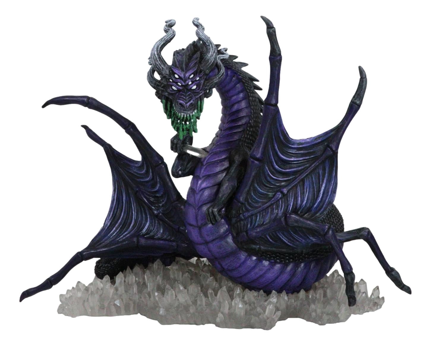 Earth Elemental Purple Moonlight Spider Arachnafaria Dragon On Crystals ...