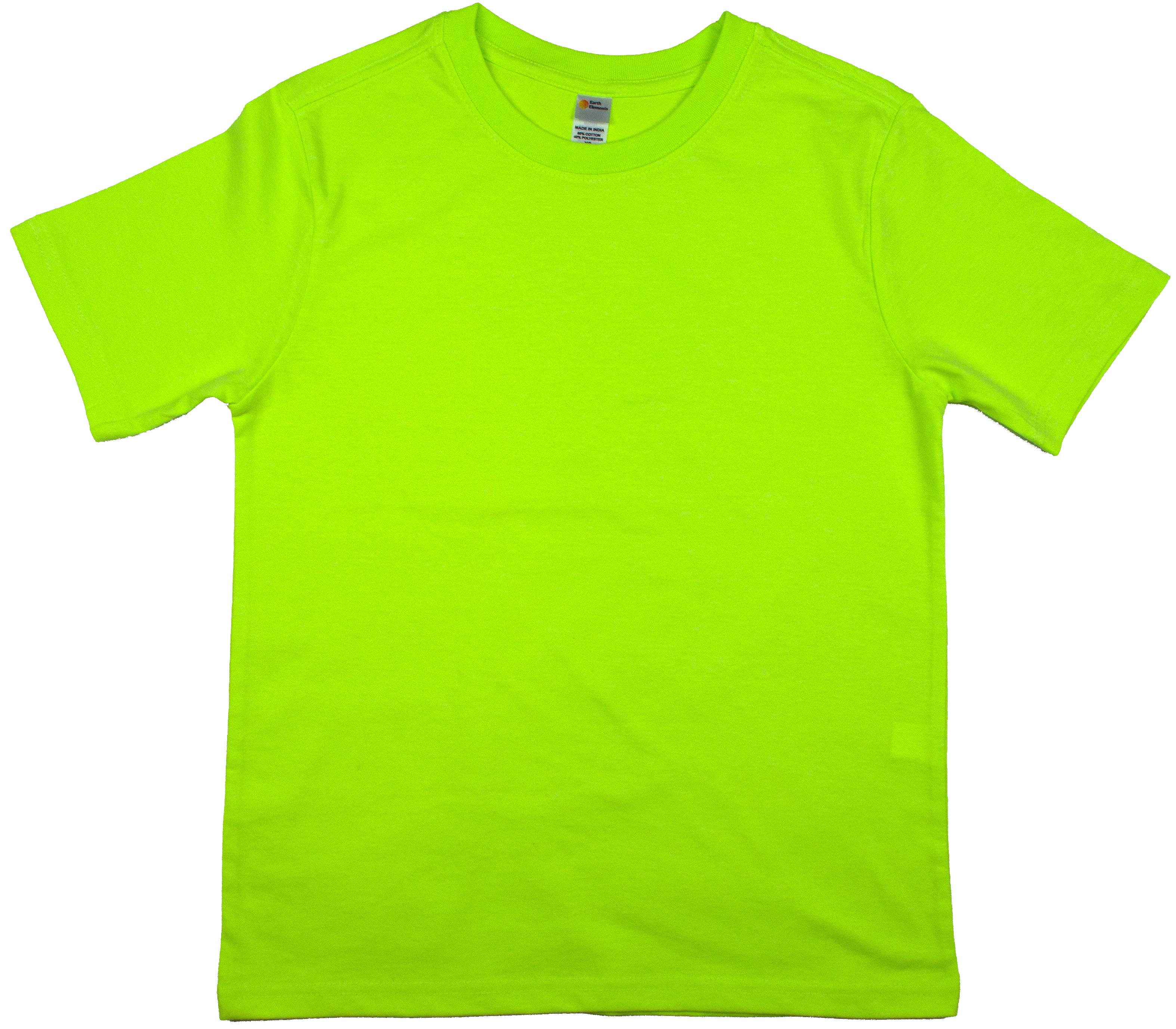 Earth Elements Big Boys/Girls (Youth) Short Sleeve T-Shirt Large Neon ...