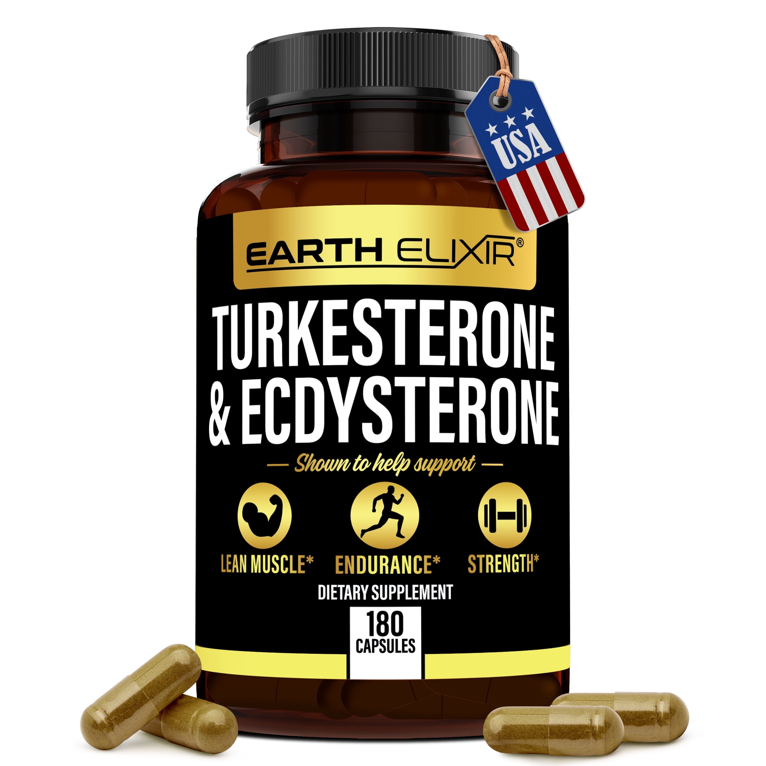 Earth Elixir 1000mg Turkesterone & Ecdysterone Supplements (180 Caps ...