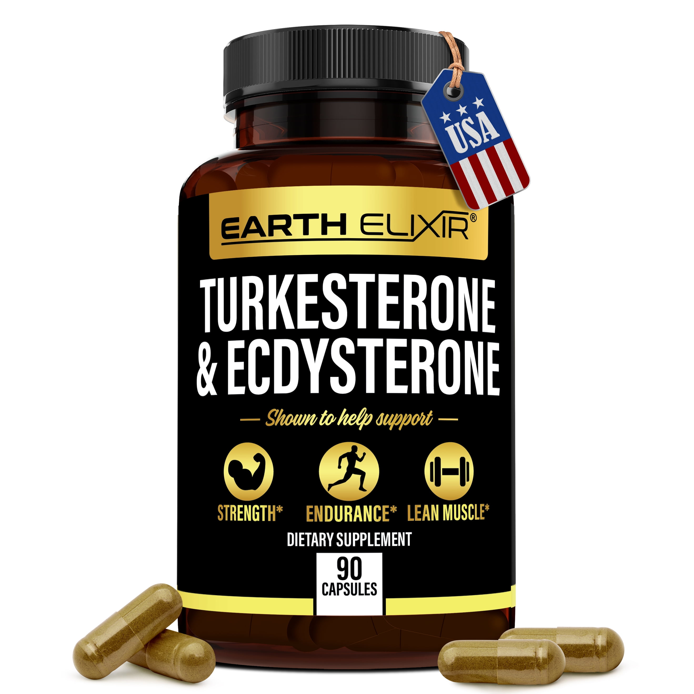 Earth Elixir Turkesterone 840mg and Ecdysterone 705mg Supplements (90 ...