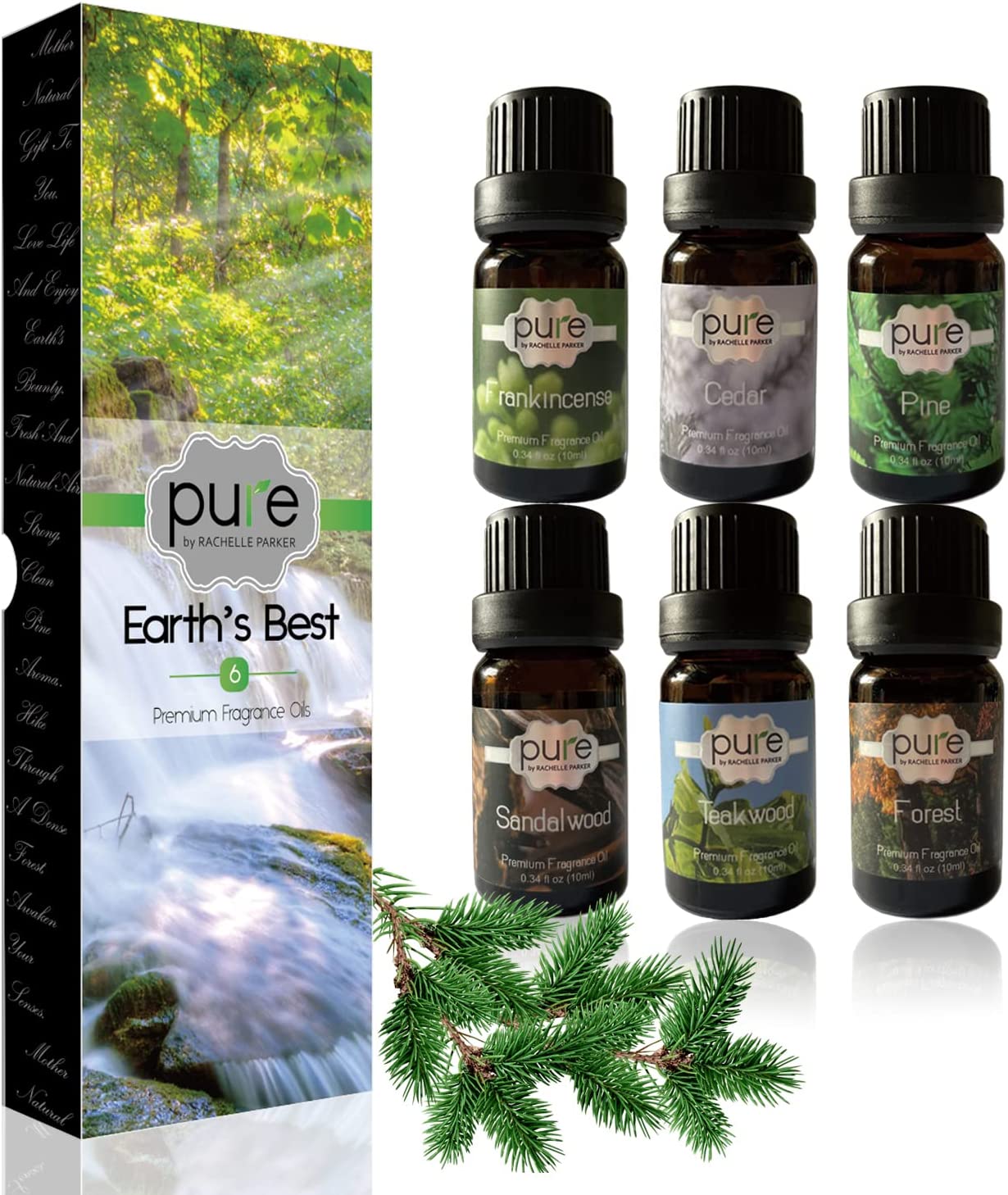 Earth Fragrance Oils by Pure - Set of 6 Premium Grade Scented Oils ...