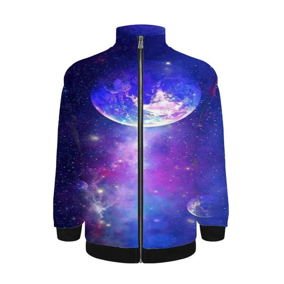Earth Galaxy Space Jacket Men's Street Cool Long Sleeves Coat ...