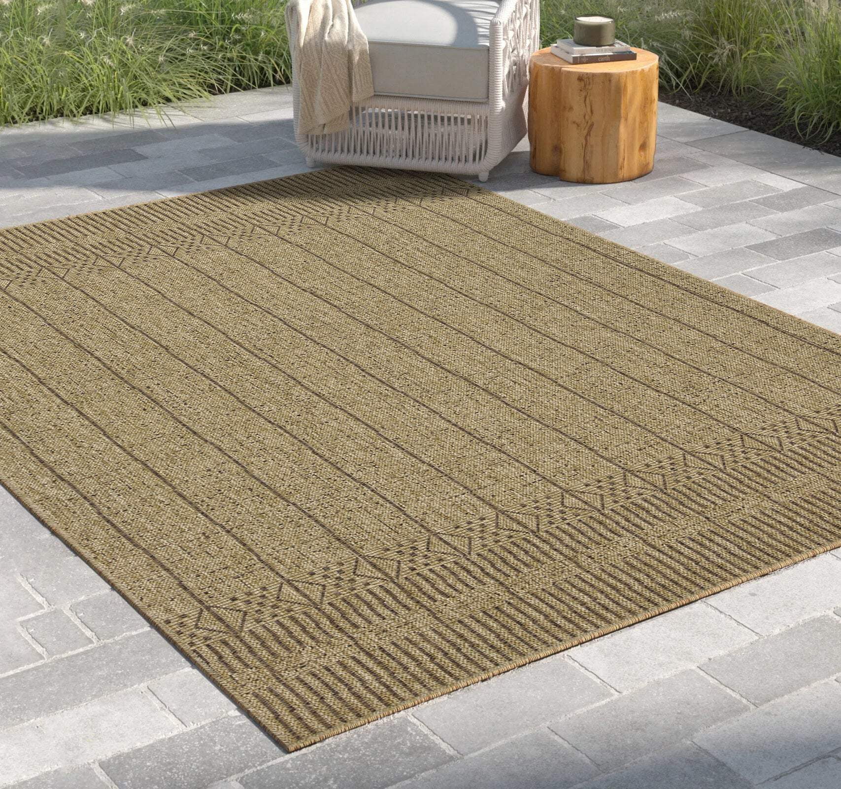 Earth Gc Ntl1009 Jute Mocha 7 Ft. 10 In. X 10 Ft. 3 In. Indoor Outdoor ...