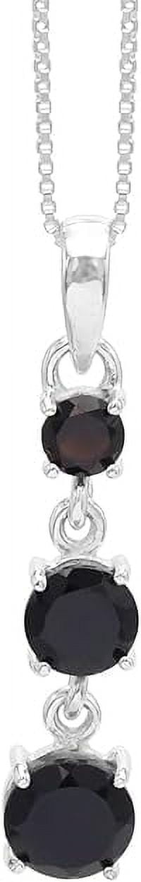 Earth Gems Jewelry Black Onyx Pendant Necklaces Solid Sterling Silver ...