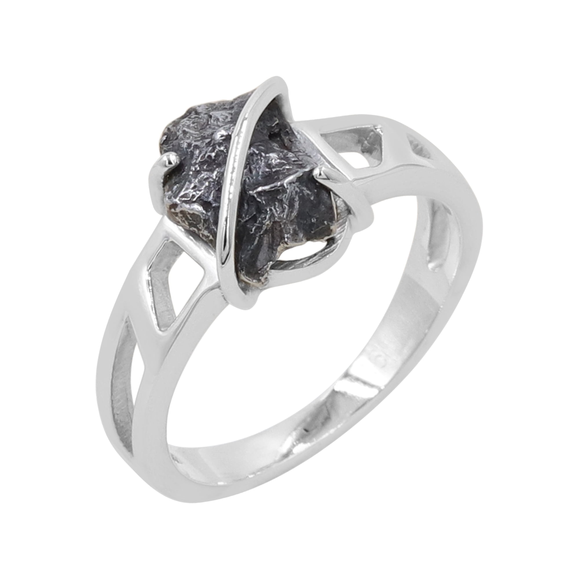 Earth Gems Jewelry Meteorite Gemstone Ring Sterling Silver Rough ...