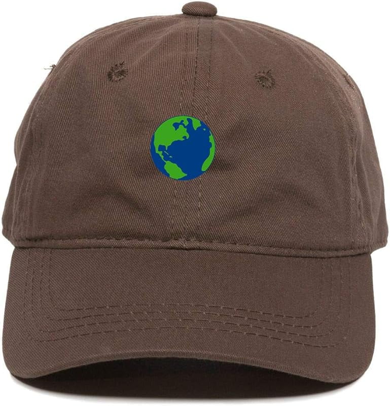 Earth Globe Baseball Cap Embroidered Cotton Adjustable Dad Hat ...
